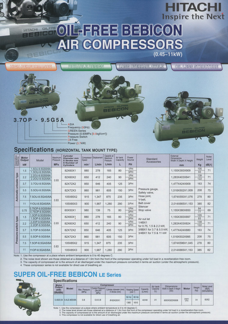 Hitachi Oil Free Bebicon Catalog Hitachi Air Compressor Hitachi Oil Free Bebicon Johor Bahru JB ...