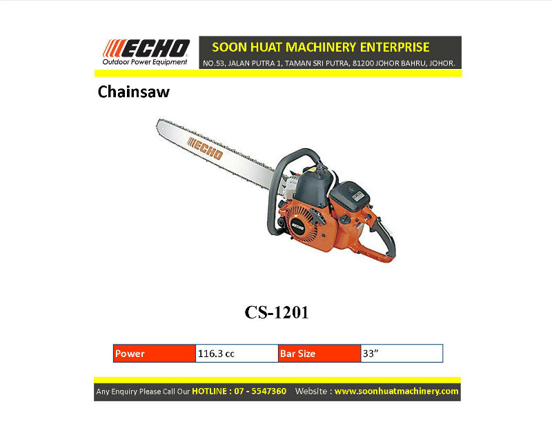 CS-1201 ★ Echo Chainsaw Johor Bahru JB Malaysia Supply Suppliers Repair ...