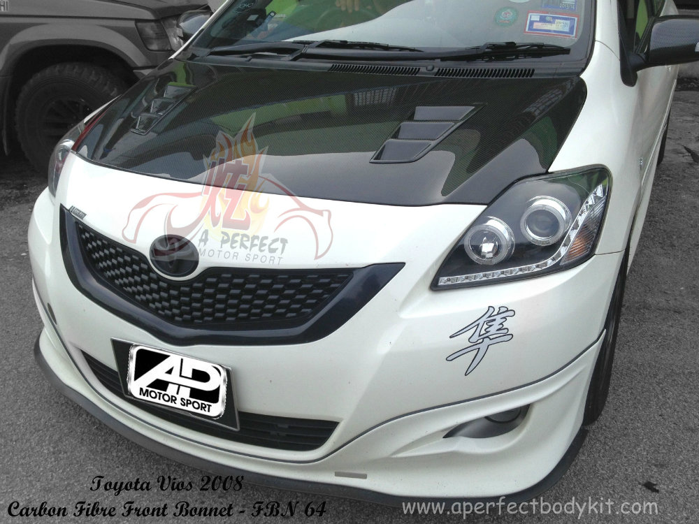 Toyota Vios 2008 Carbon Fibre Front Bonnet ★ Carbon Fibre Products ...