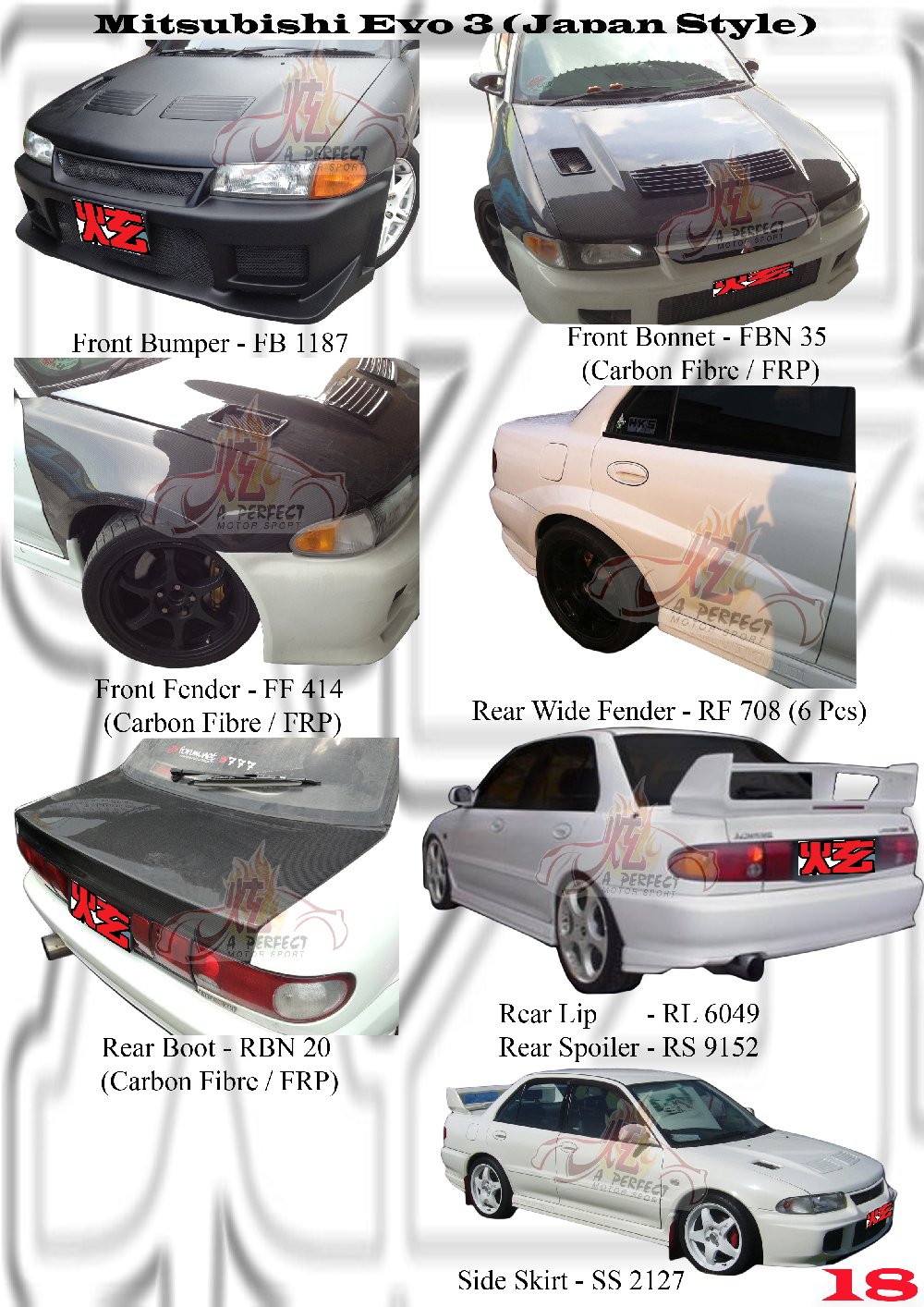 Mit Evo 3 Japan Style Bumperkits Mitsubishi Evo 3 Johor Bahru JB ...