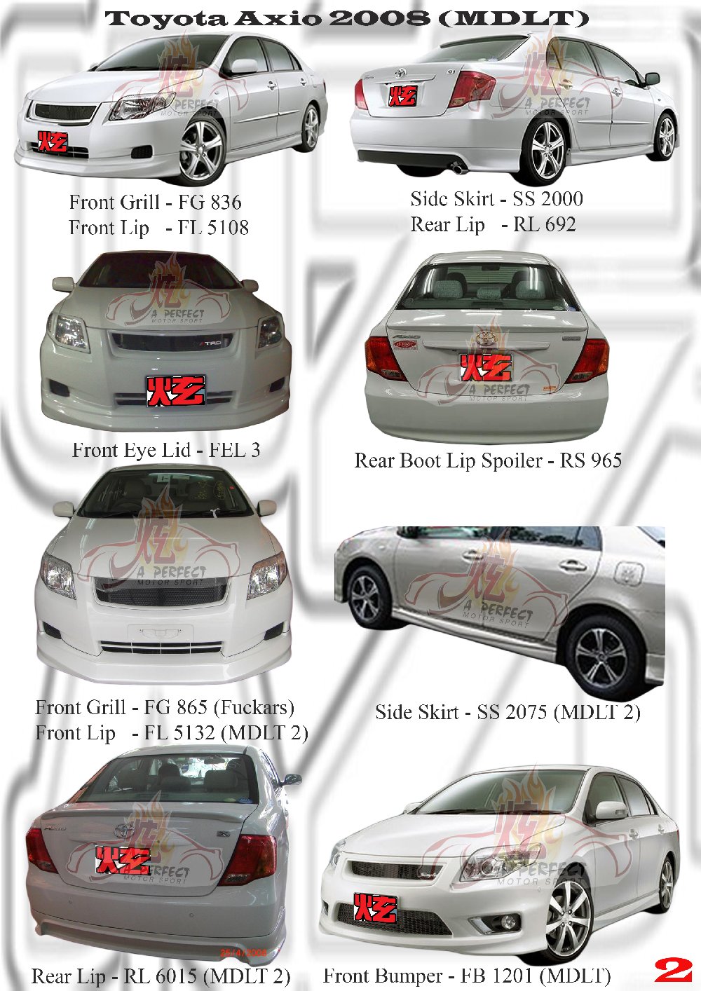 Toyota Axio 2008 Bodykits Toyota Axio Johor Bahru JB Malaysia Body Kits ...