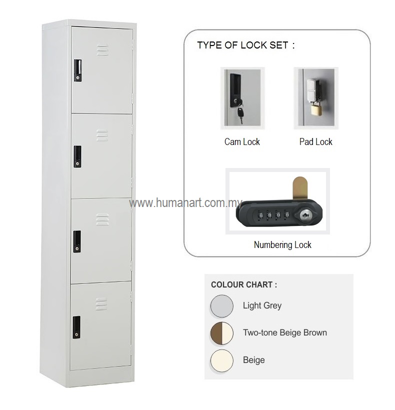 Selangor,Kuala Lumpur (KL),Petaling Jaya 4 COMPARTMENT STEEL LOCKER ...